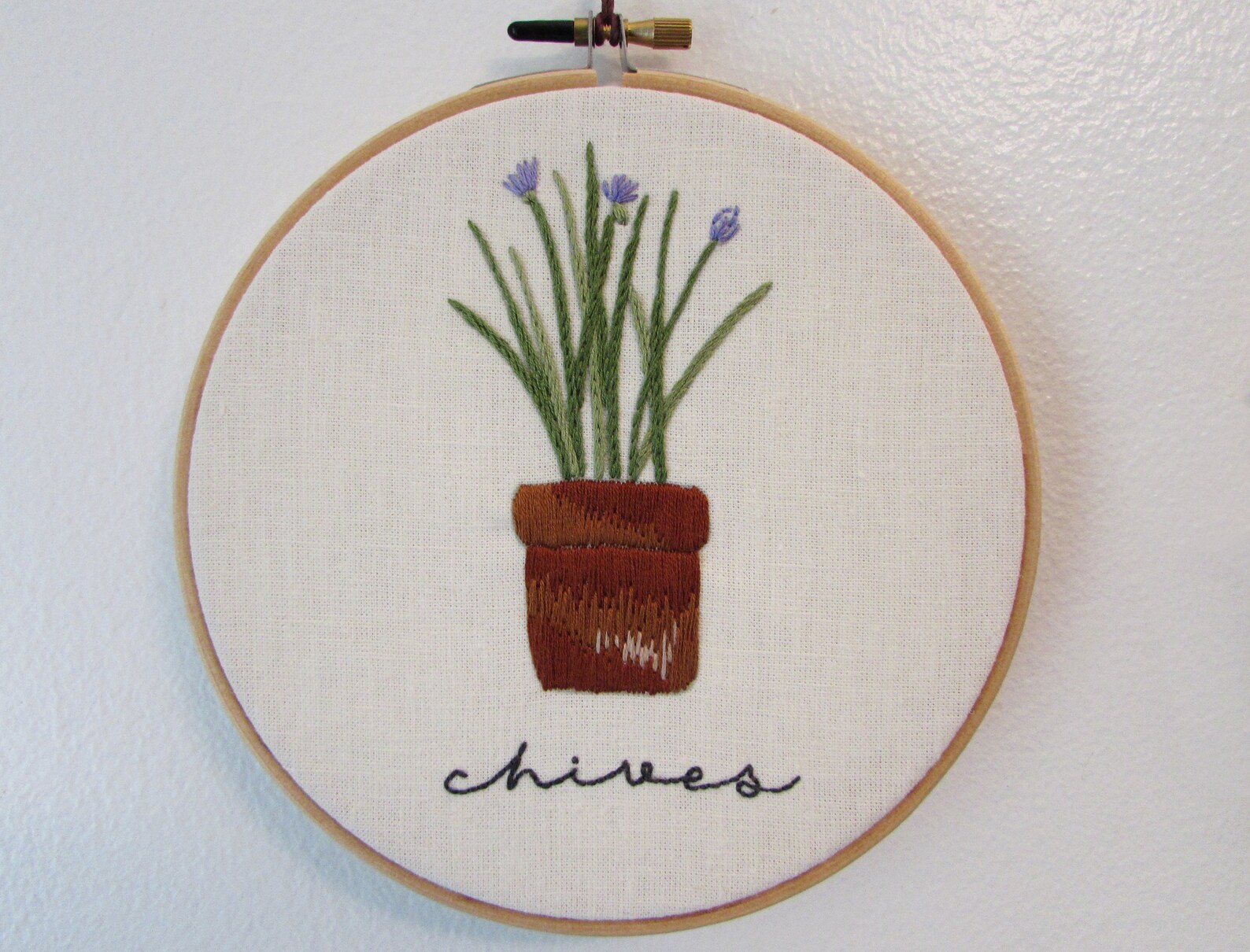 Garden Chives Hand Embroidery Pattern Kitchen Herbs PDF | Etsy