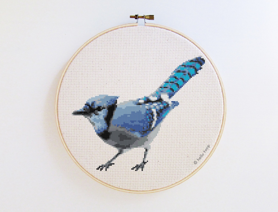 Blue Jay Cross Stitch Pattern - Birds Embroidery - PDF - Instant ...