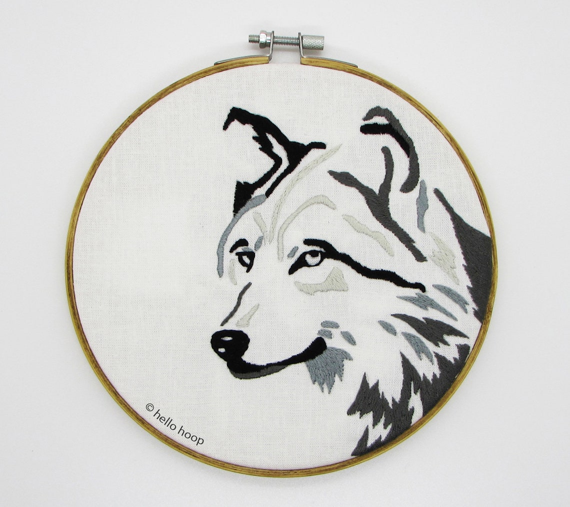 Wolf Hand Embroidery Pattern PDF Instant Download - Etsy