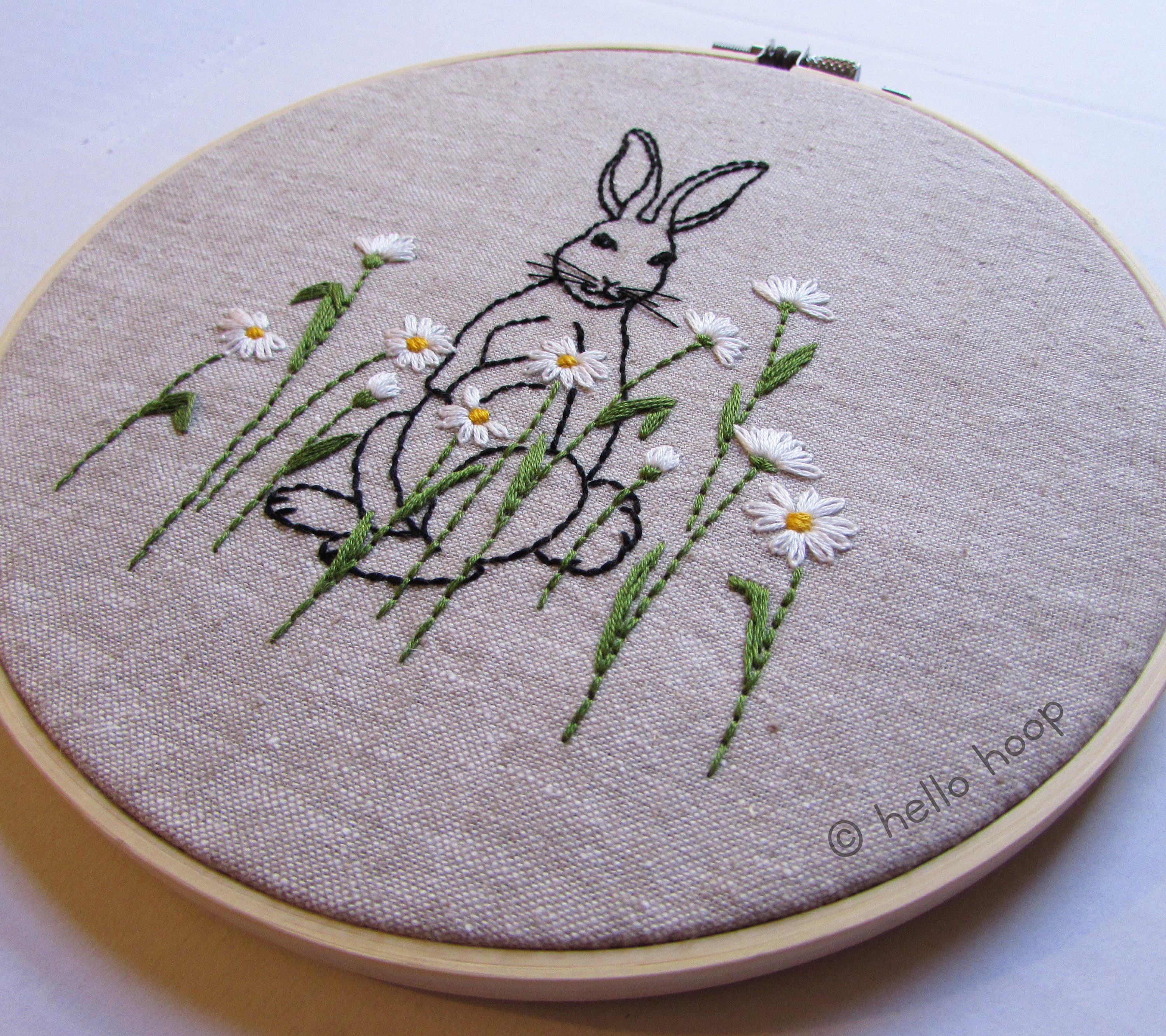 Easter Bunny Hand Embroidery Pattern PDF Instant Download | Etsy