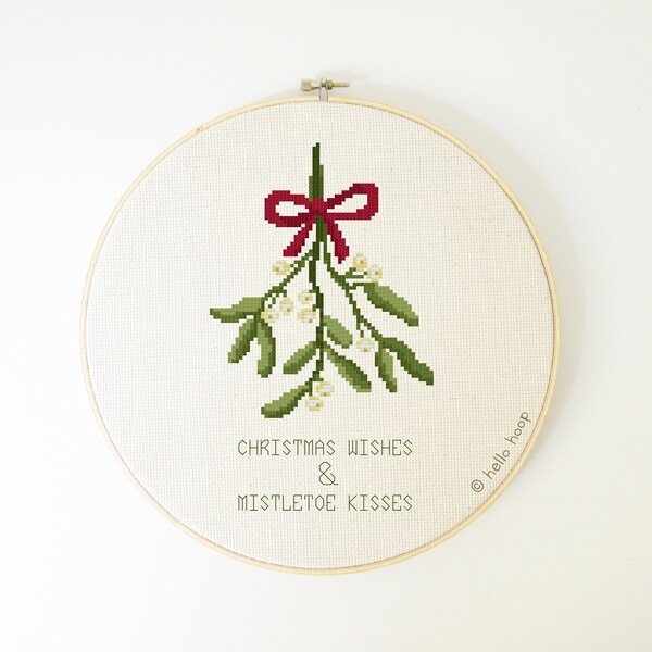 Cross Stitch Mistletoe Pattern - Etsy