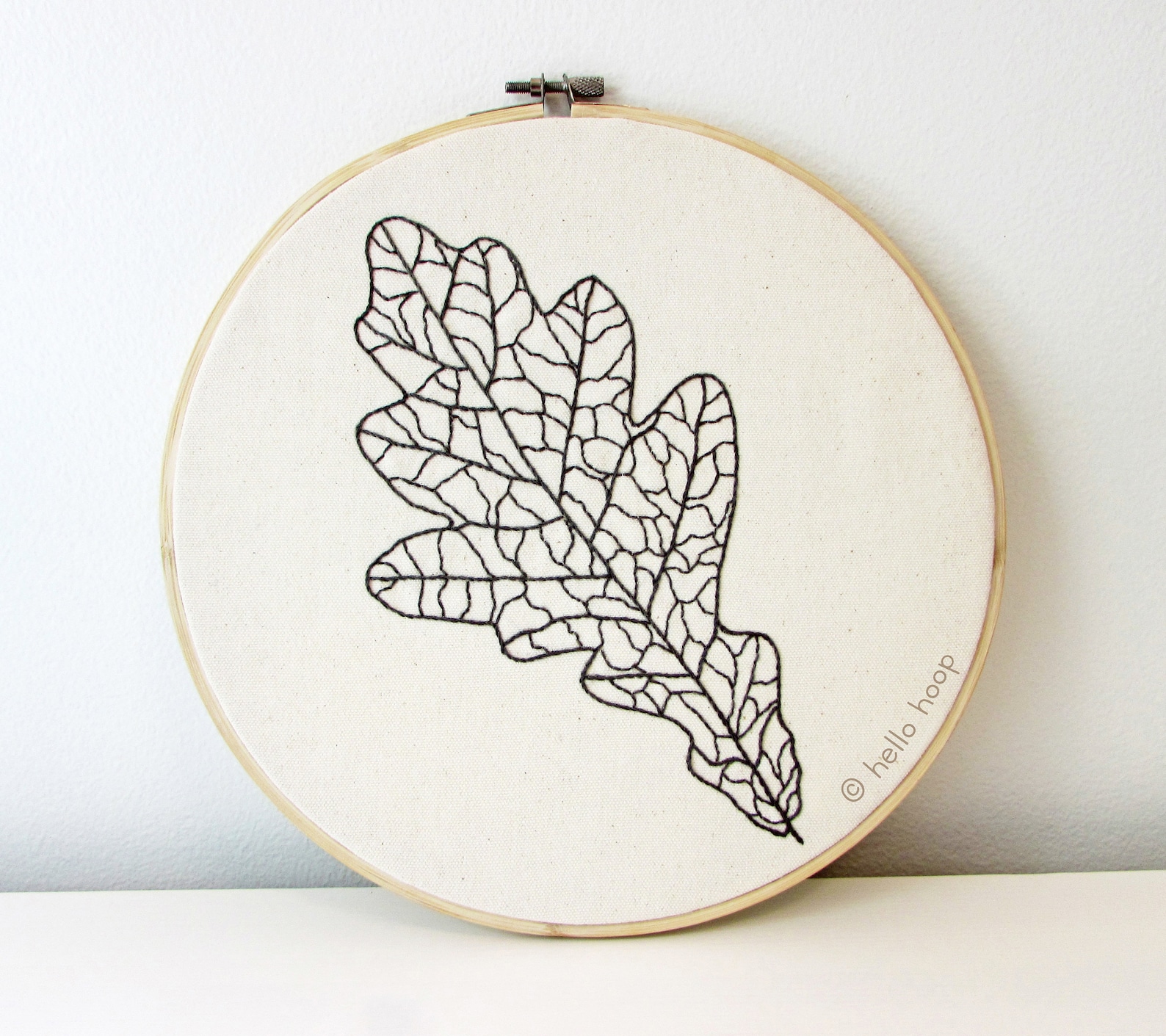 Oak Leaf Skeleton Leaf Hand Embroidery Pattern PDF - Etsy