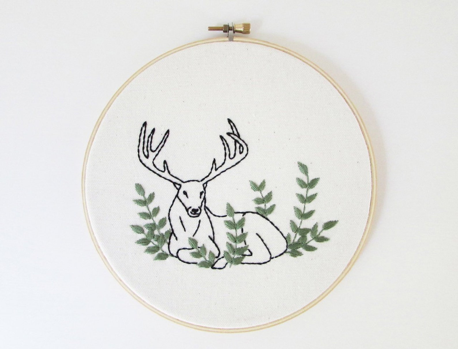 Deer Hand Embroidery Pattern Woodland Animals PDF - Etsy