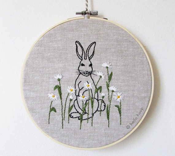 Easter Bunny Hand Embroidery Pattern PDF Instant Download | Etsy