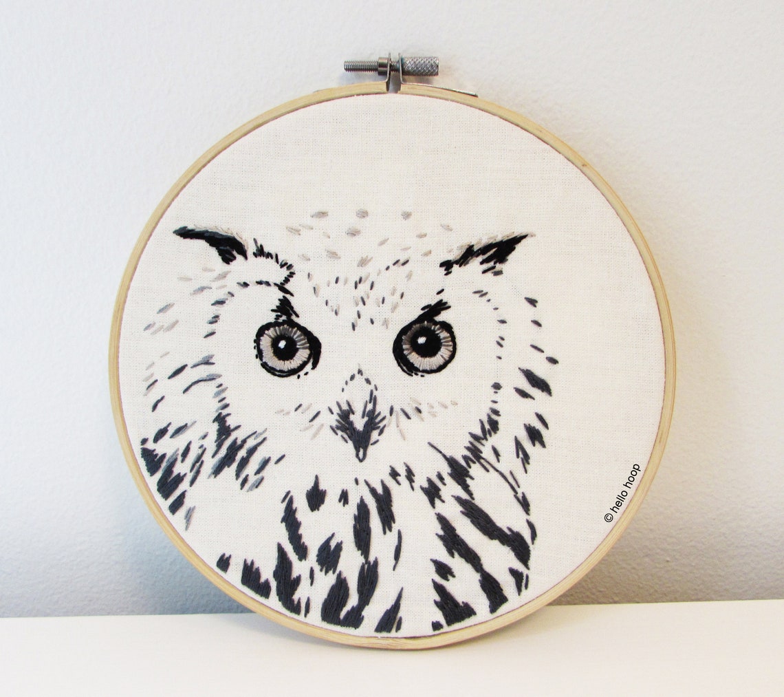 Owl Hand Embroidery Pattern PDF Instant Download | Etsy