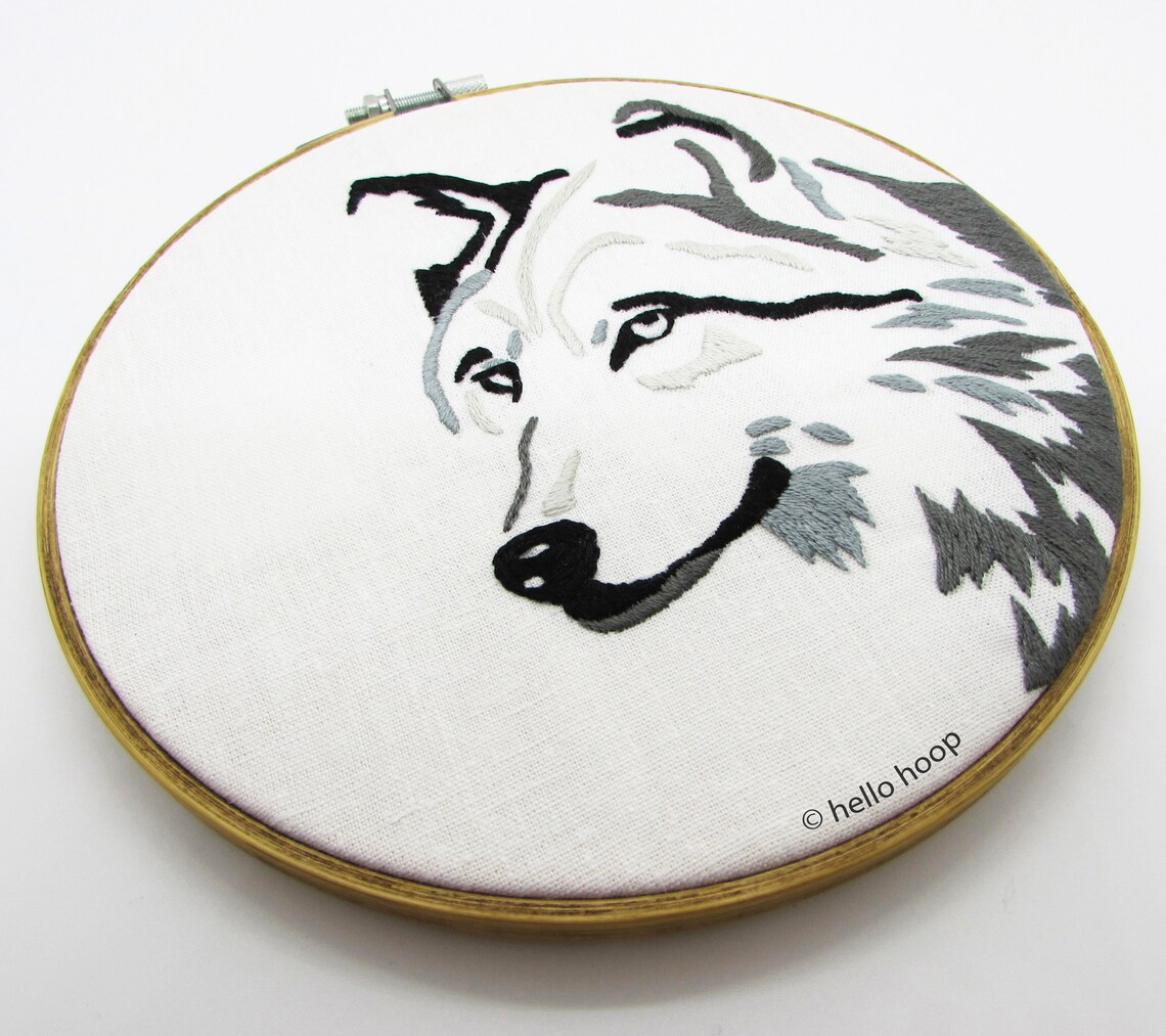 Wolf Hand Embroidery Pattern PDF Instant Download - Etsy