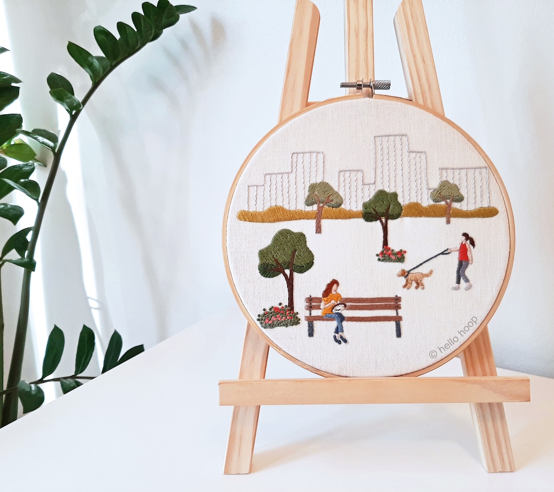 City Park - Cityscape Hand Embroidery Pattern - PDF - Instant Download ...