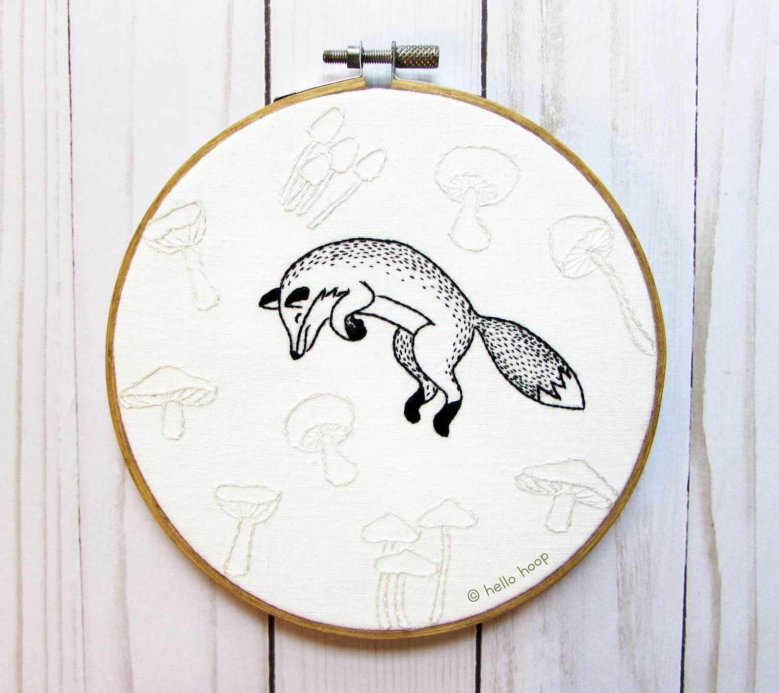 Happy Fox Hand Embroidery Pattern Jumping Fox PDF - Etsy