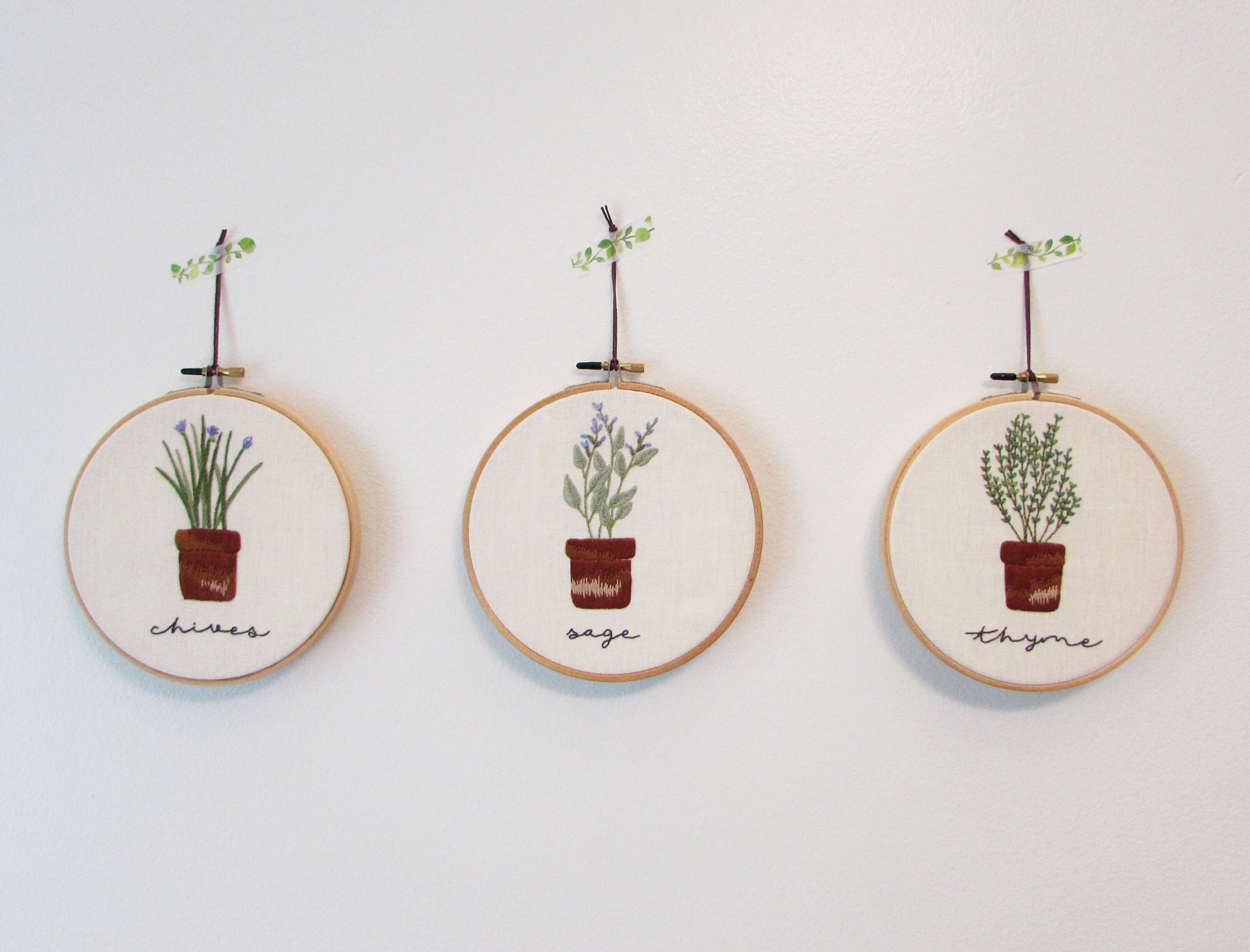 Garden Chives Hand Embroidery Pattern Kitchen Herbs PDF | Etsy