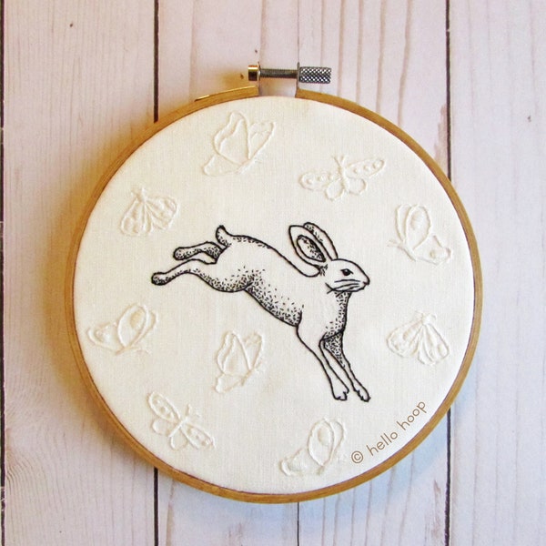 Rabbit Hand Embroidery Pattern - Etsy