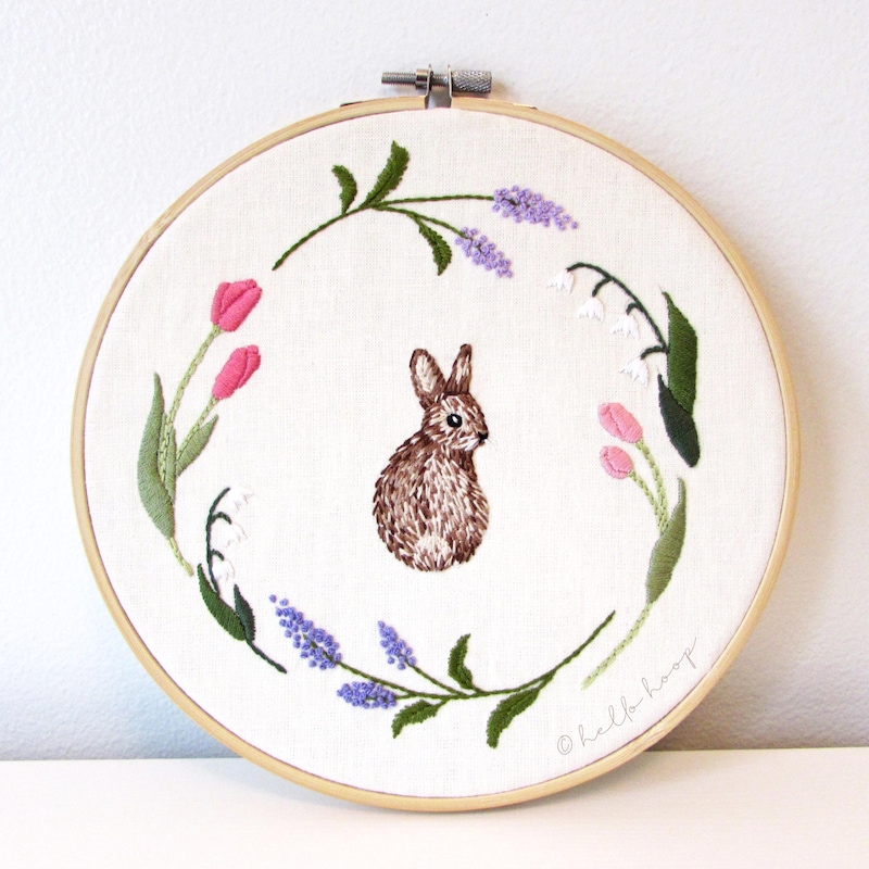 Bunny Embroidery Pattern - Etsy