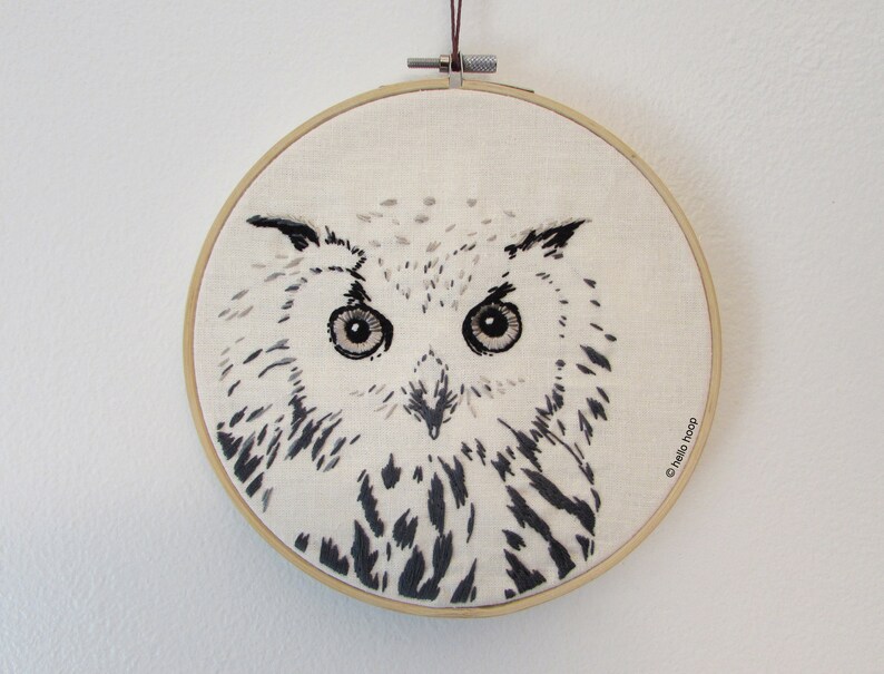 Owl hand embroidery pattern PDF Instant download | Etsy