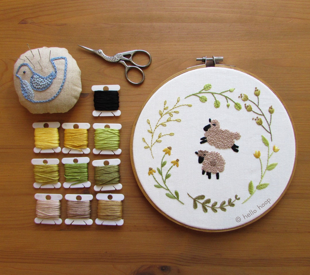 Counting Sheep Hand Embroidery Pattern - Farm Animals - PDF - Instant ...