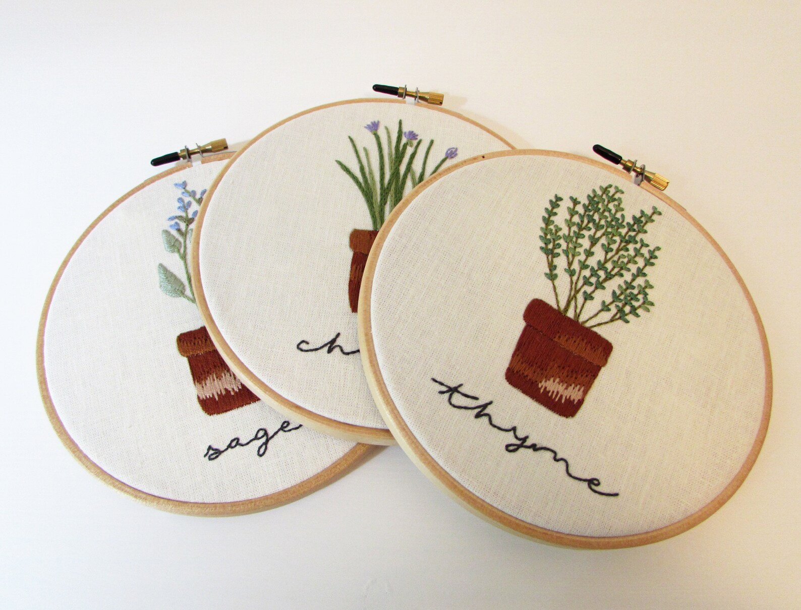 Garden Chives Hand Embroidery Pattern Kitchen Herbs PDF | Etsy