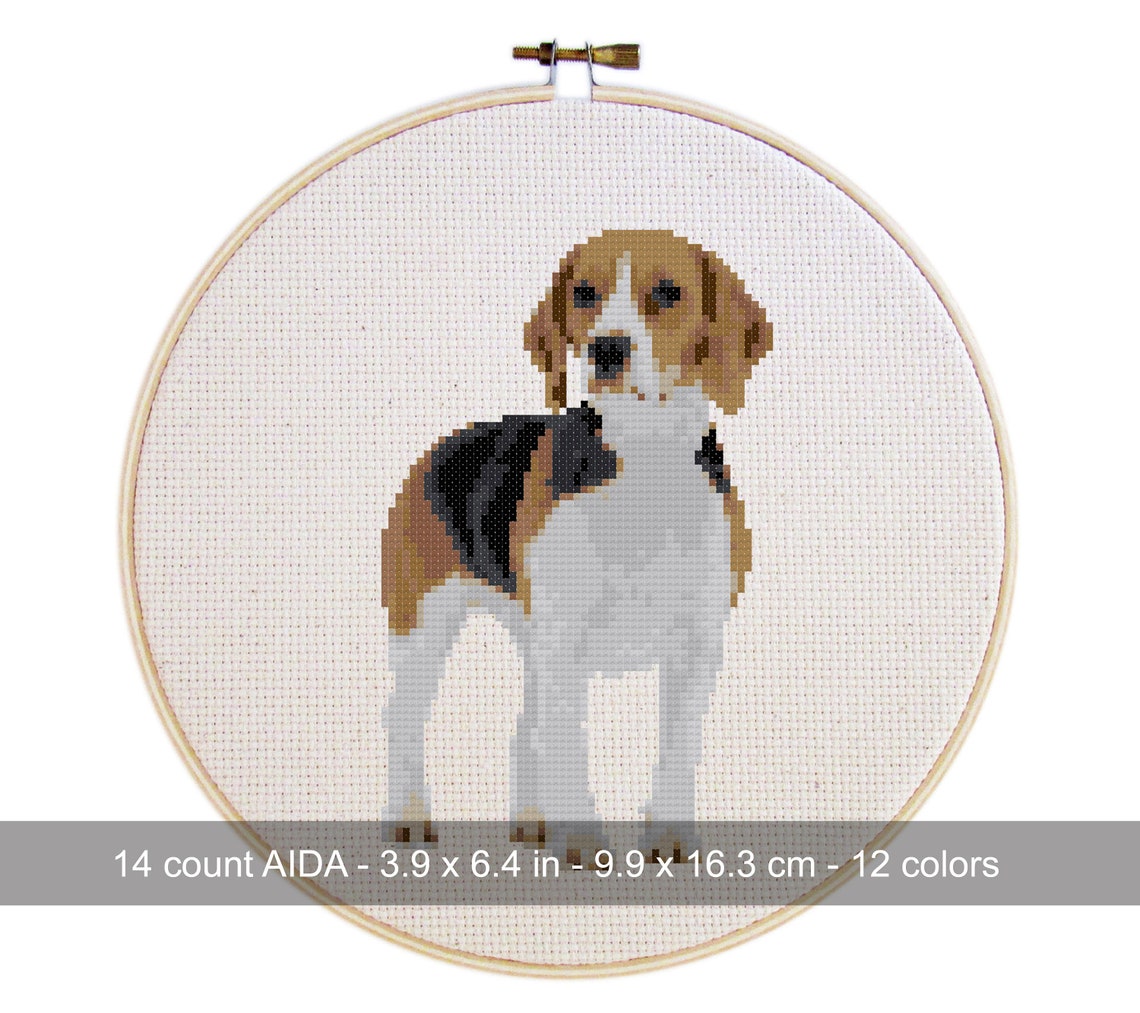 Beagle - Dog Cross Stitch Pattern - PDF - Instant Download - Etsy