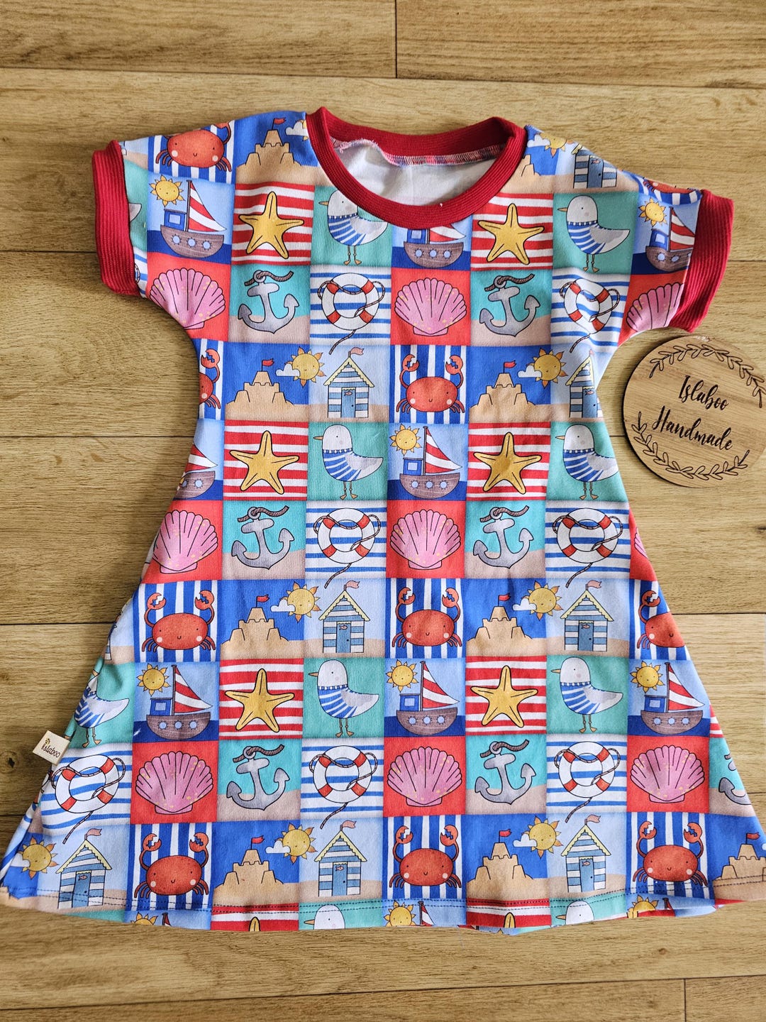 Seagull Dress, Nautical Dress, Seaside Dress, Sandcastle Dress ...