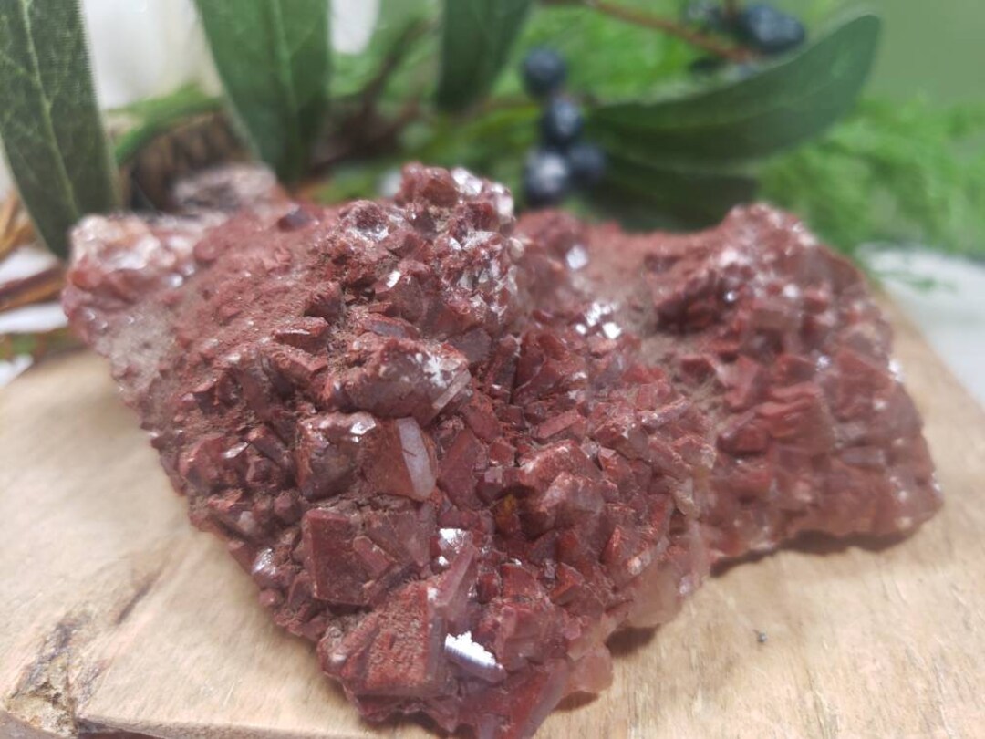 Red Calcite Crystal Cluster Santa Eulalia Mexico / Hematoid - Etsy
