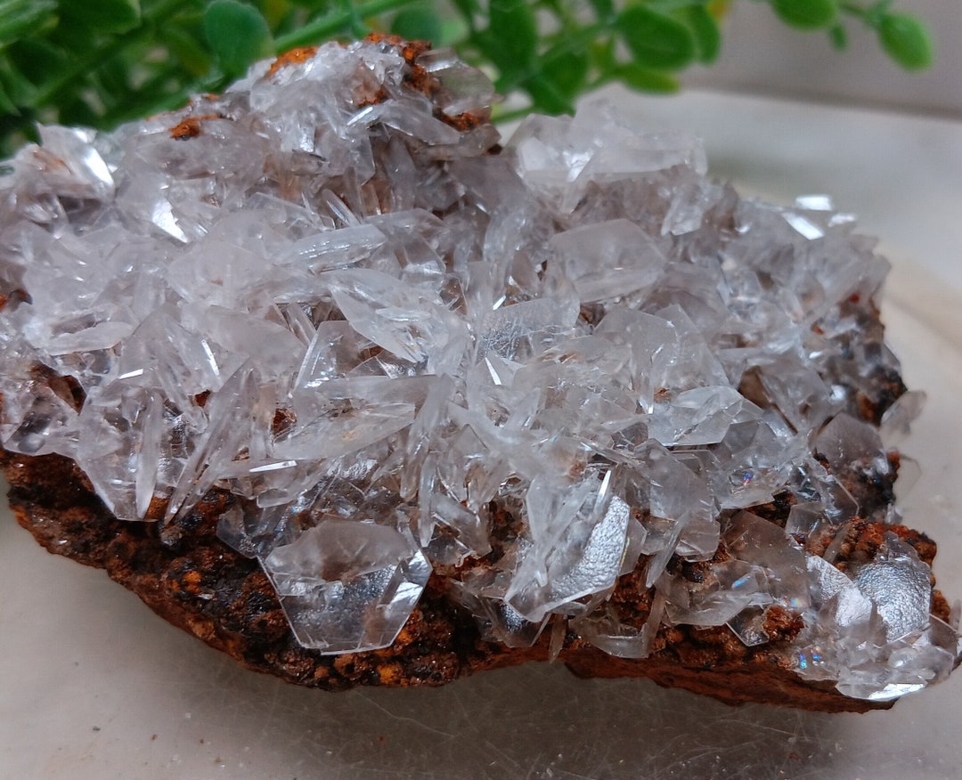 Hexagonal Poker Chip Calcite Crystal Cluster From Ojuela Mine Mapimi ...