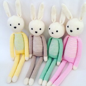 Crochet Bunny, Crochet Woodland Animals, Amigurumi Rabbit, Long Leg ...