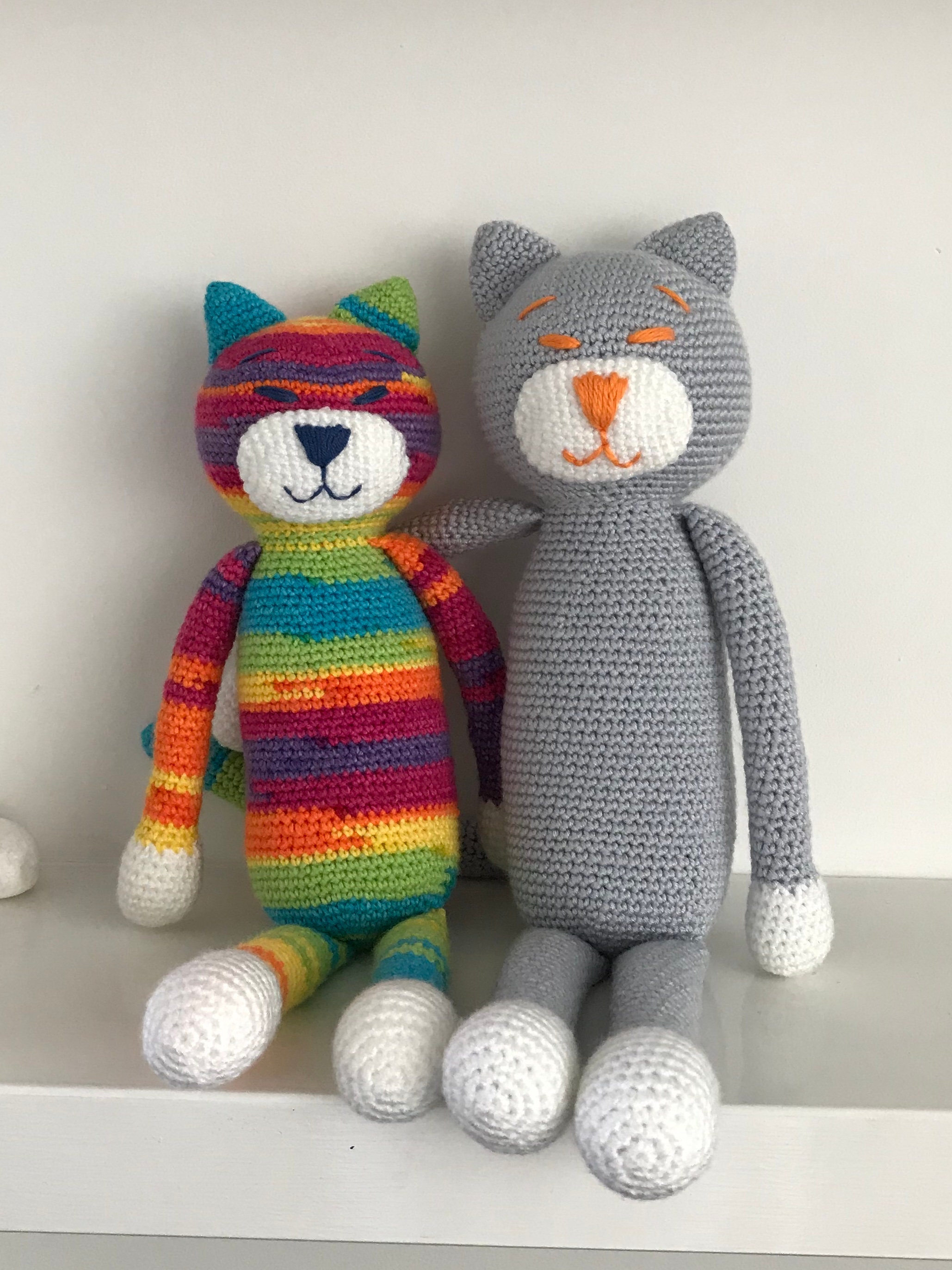 Amineko Cat (single), Amigurumi Kitty, Crochet Cat, Plush Soft Kitten ...