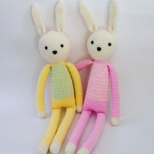 Crochet Bunny, Crochet Woodland Animals, Amigurumi Rabbit, Long Leg ...