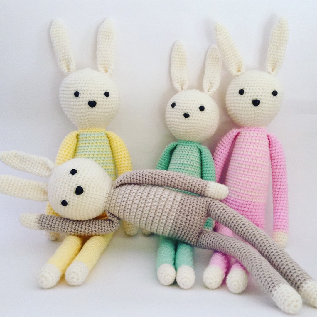 Crochet Bunny, Crochet Woodland Animals, Amigurumi Rabbit, Long Leg ...