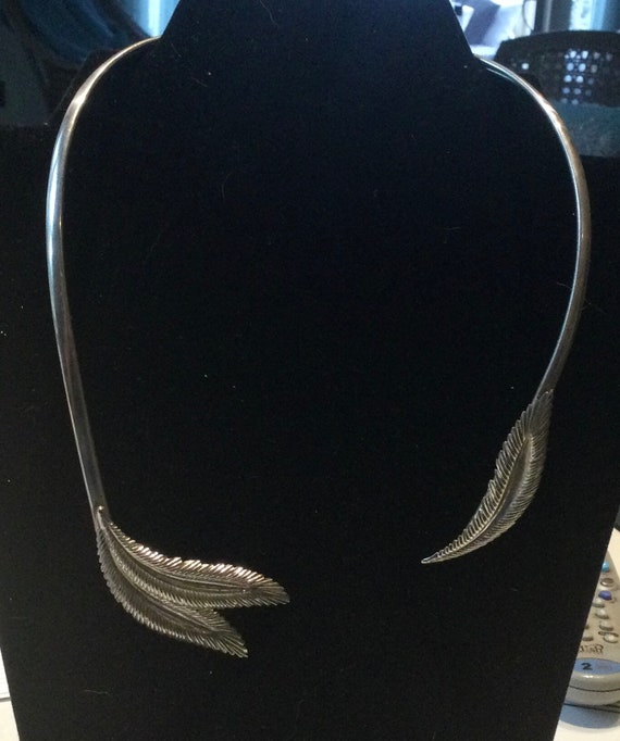 Statement 925 Leaf Collar - Amazing! - Gem
