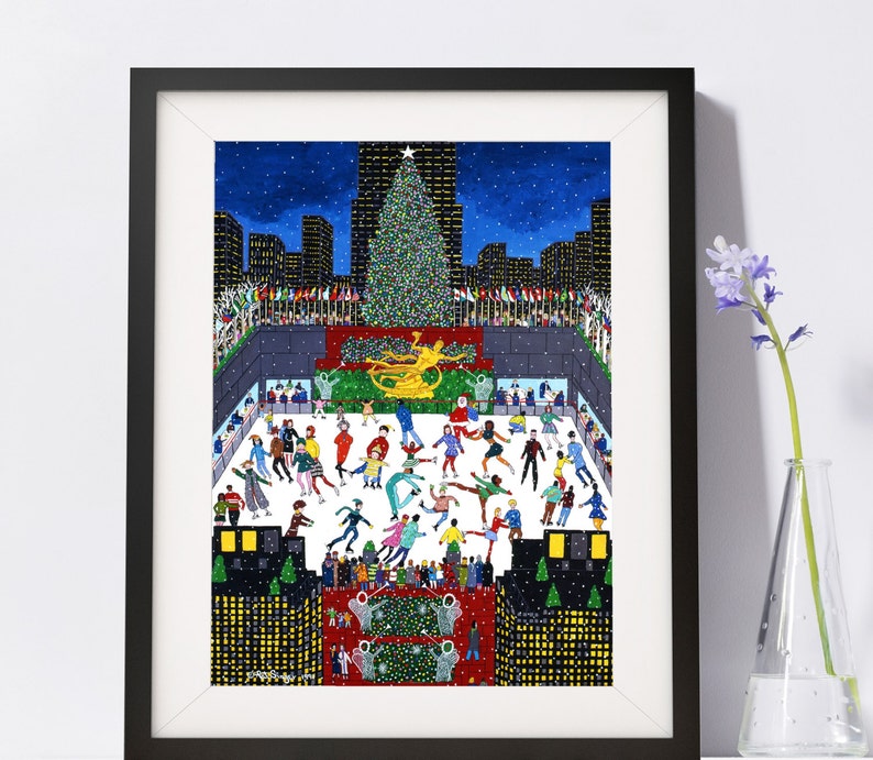 New York Art - Rockefeller Center Ice Skating Rink - New York Gift ...