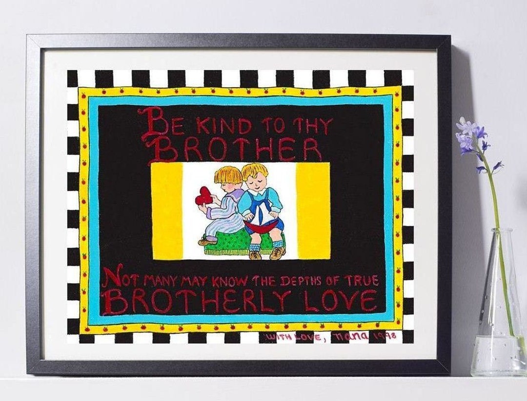 Brotherly Love Art Painting PSNY Home Decor Brother's - Etsy