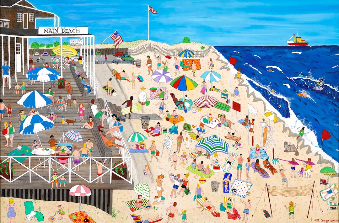 Main Beach East Hampton Art Print - Pat Singer's New York - Etsy