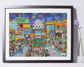 New York Art Wall Street Art Painting New York Gift NYC Art Print Pat ...