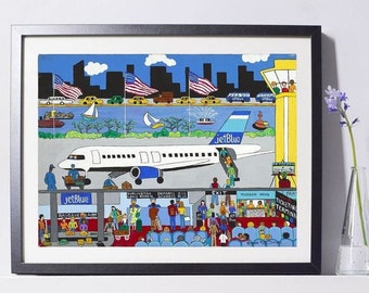 New York Art - United Nations NYC Art Painting - New York Gift - NYC ...