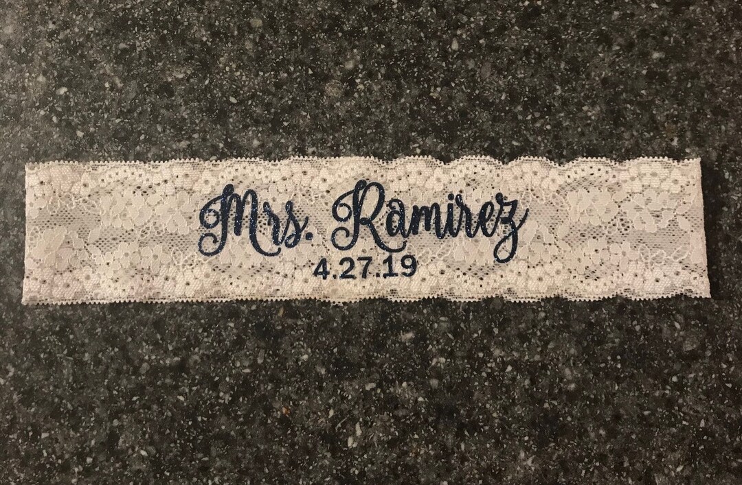 Blue Garter, Wedding Garter, Personalized Garters, Something Blue, You ...