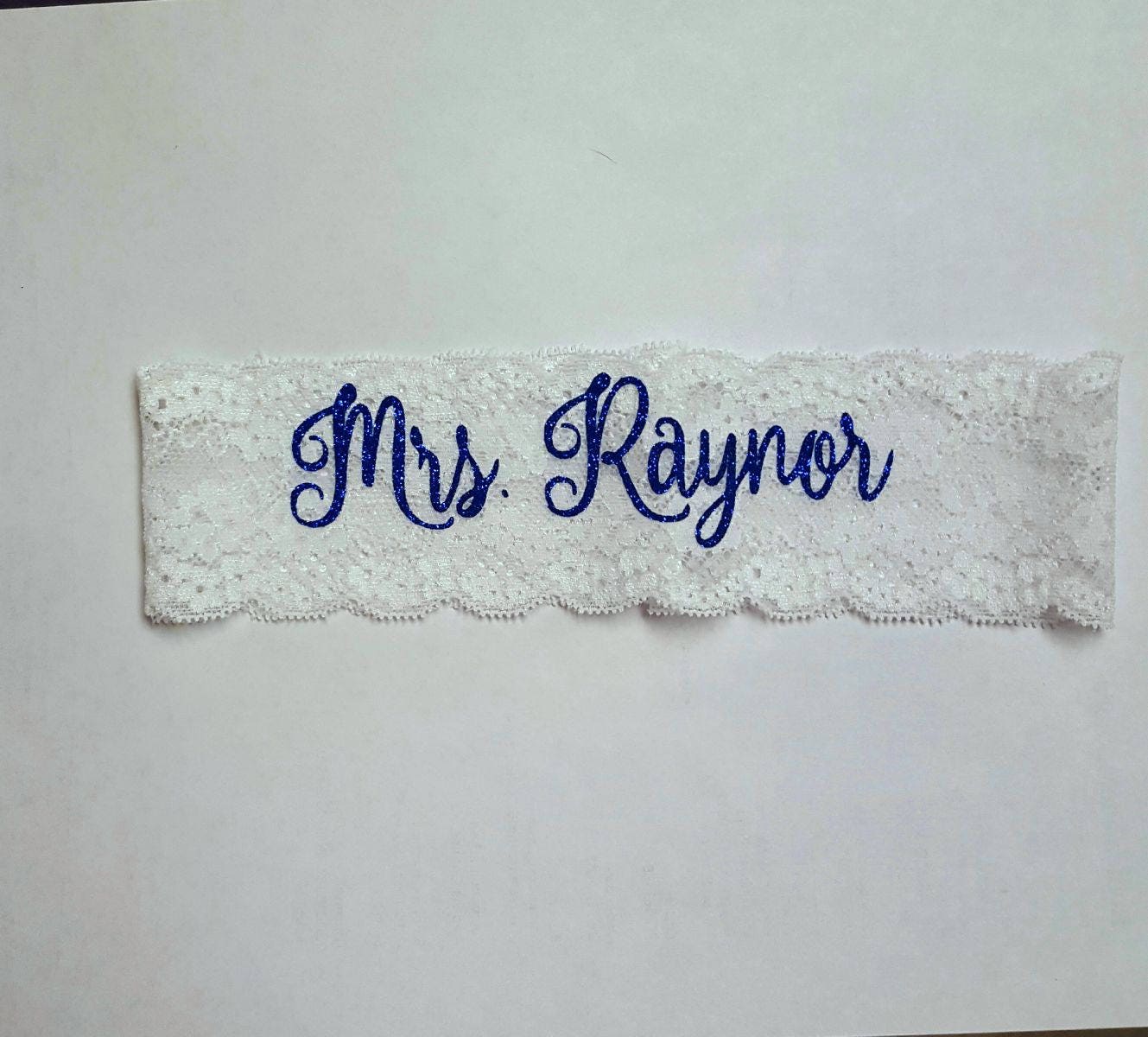 Blue Garter Wedding Garter Personalized Garters Something - Etsy