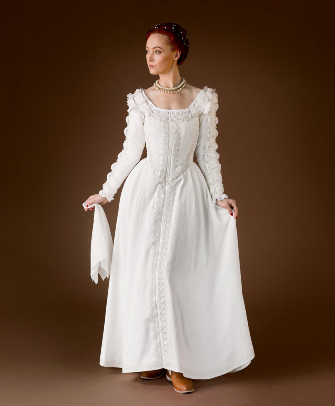 Red Renaissance Gown 16th Century Italian Dress Made to | Etsy