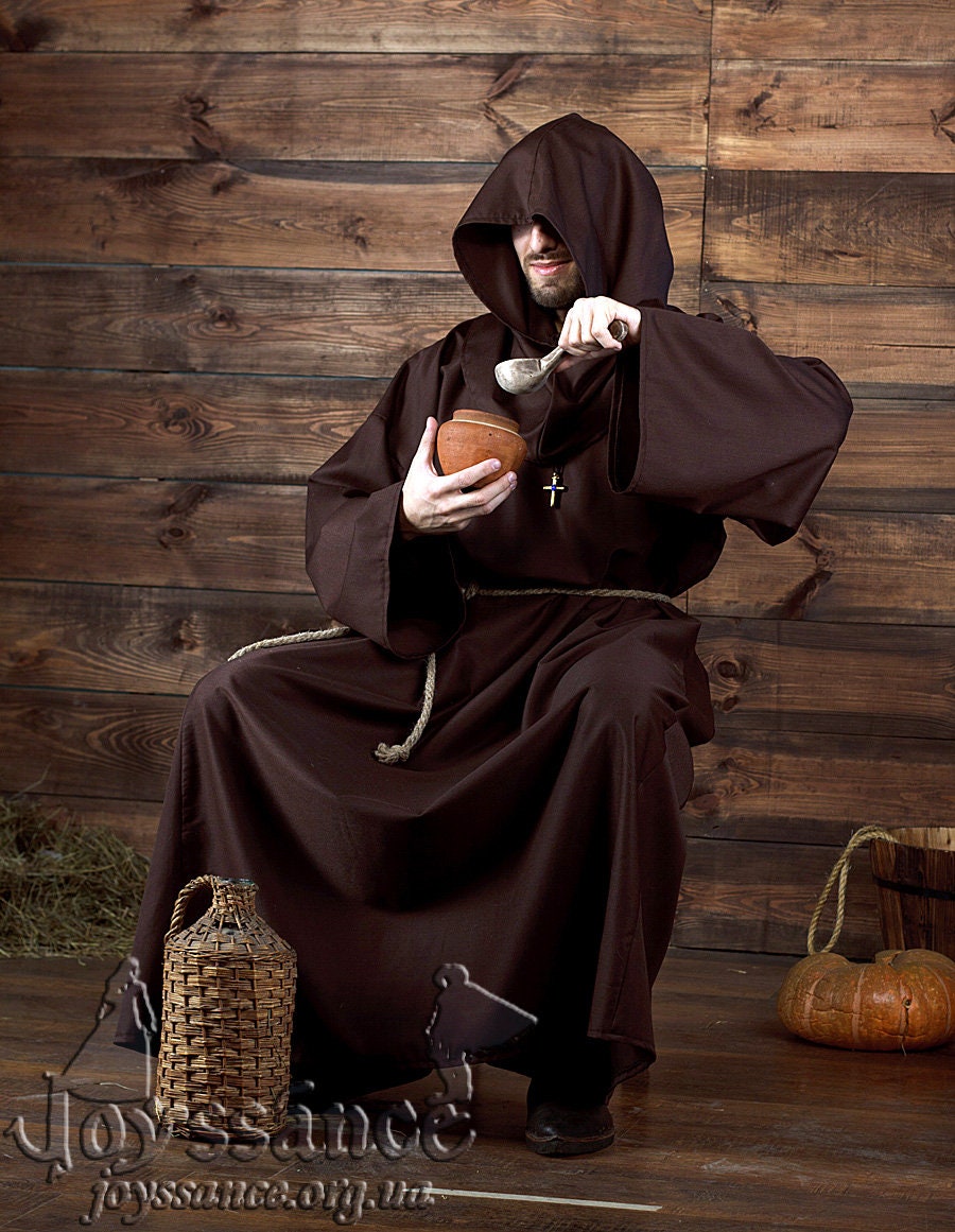 Monk Robe With Hood, Hermit Cassock - Made to Order - Etsy