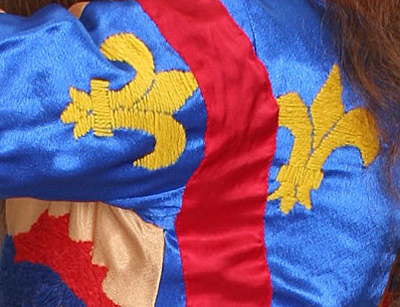 Medieval Heraldic Surcoat With Hand Embroidery and Long Trail | Etsy