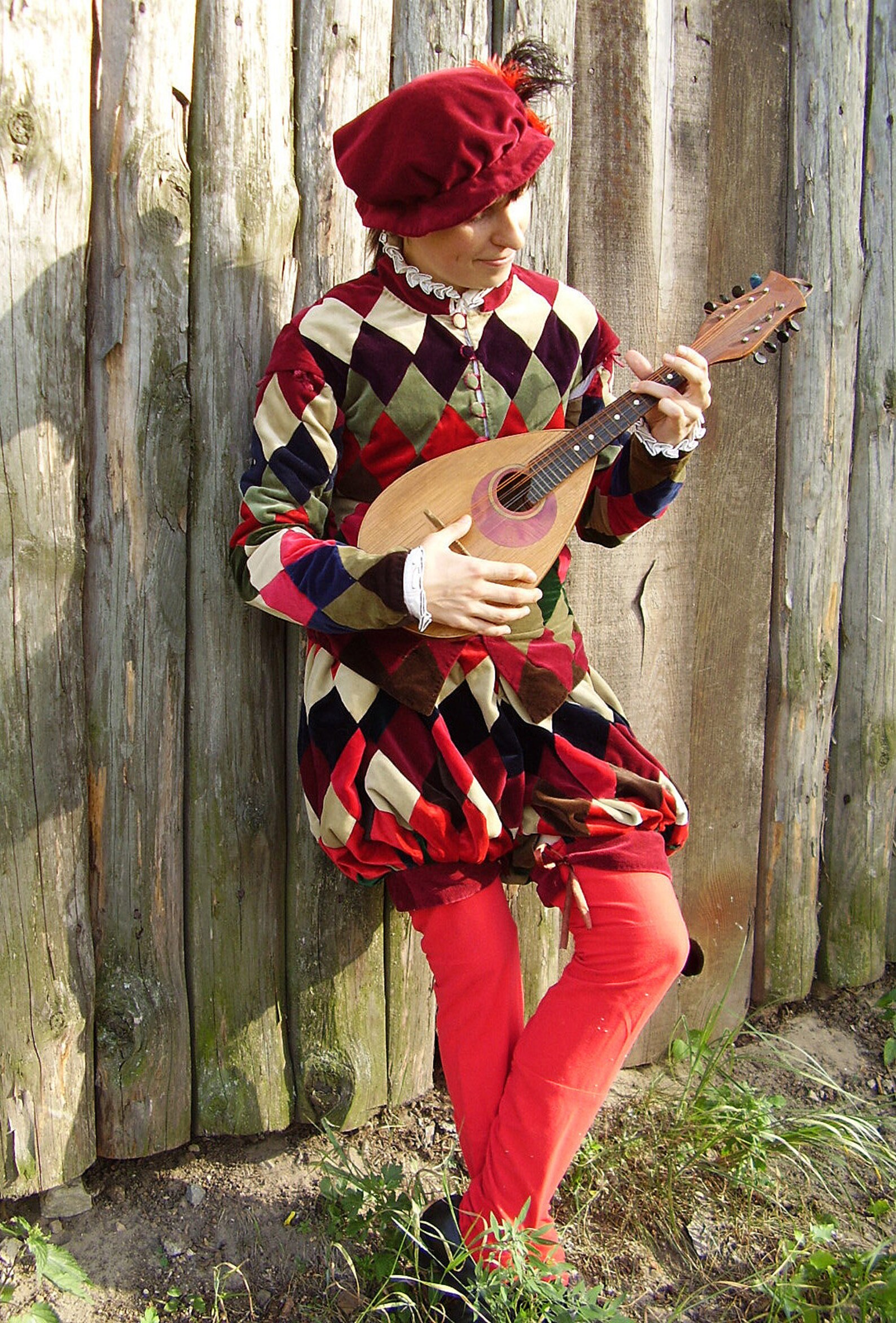 Harlequin Renaissance Costume for 16th Century Carnival and Masquerade ...