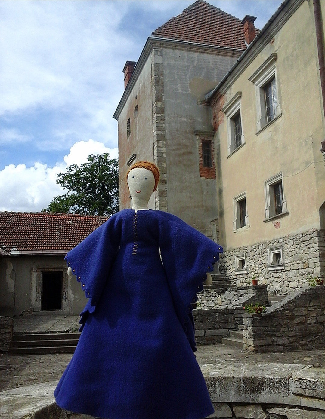 15th Century Handmade Doll, Medieval France Rag Doll, SCA Stuffed Doll ...