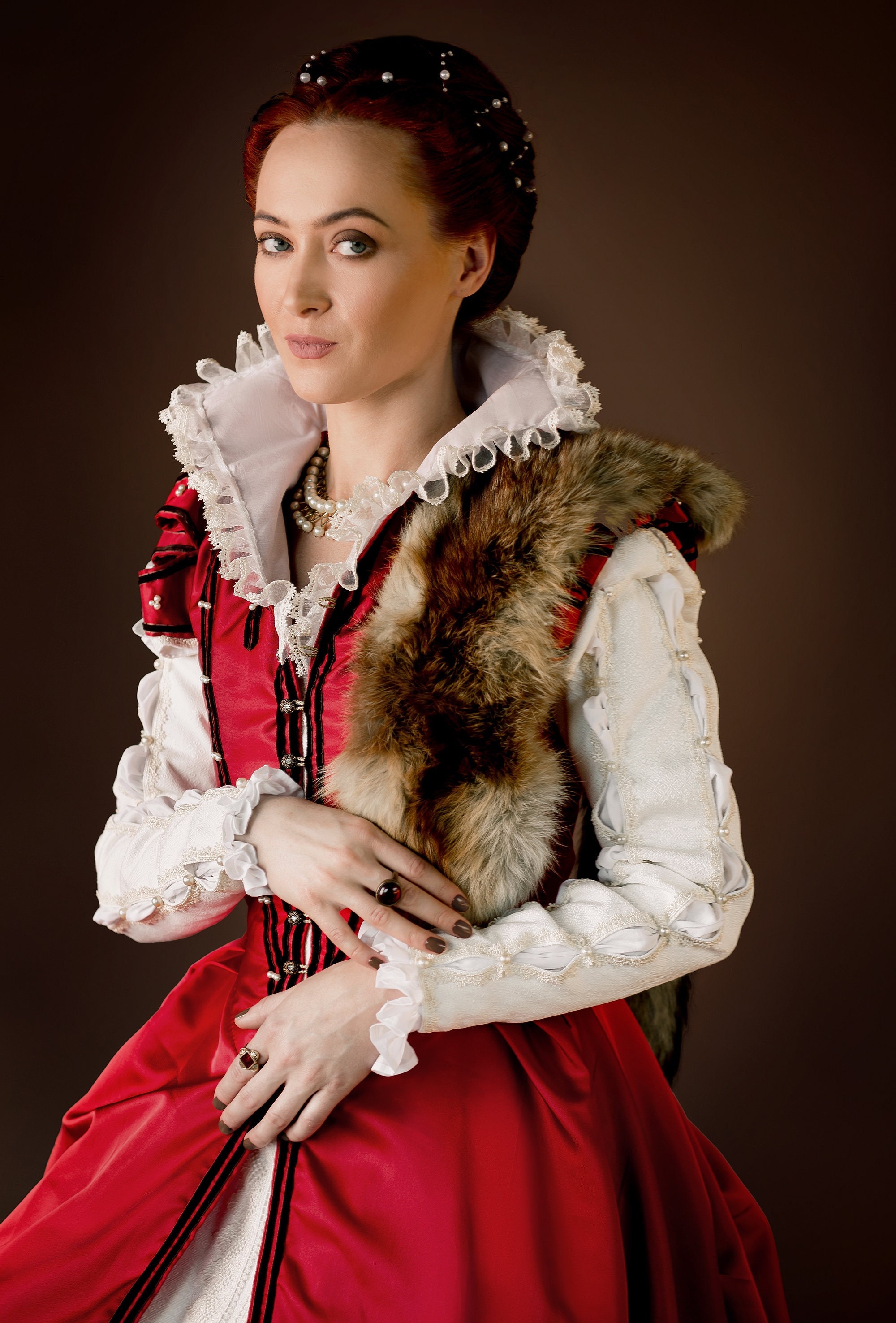 Red Renaissance Gown, 16th Century Italian Dress - Made to Order - Etsy