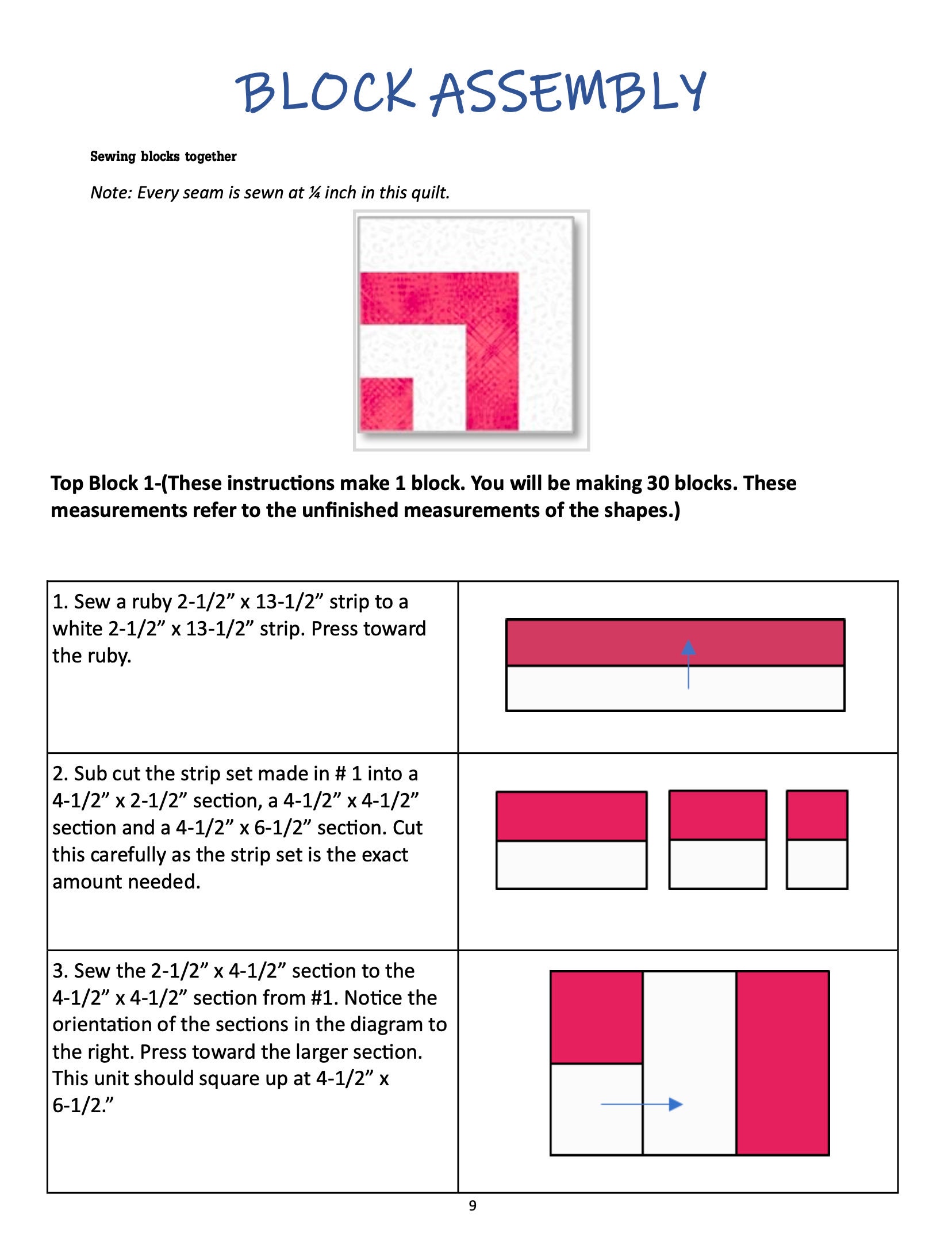 Tip Top Quilt Pattern- Digital Download - Etsy