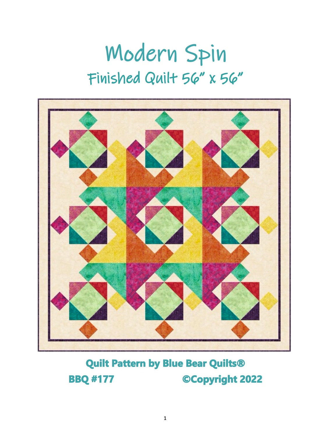 Modern Spin Quilt Pattern - Digital Download - Etsy