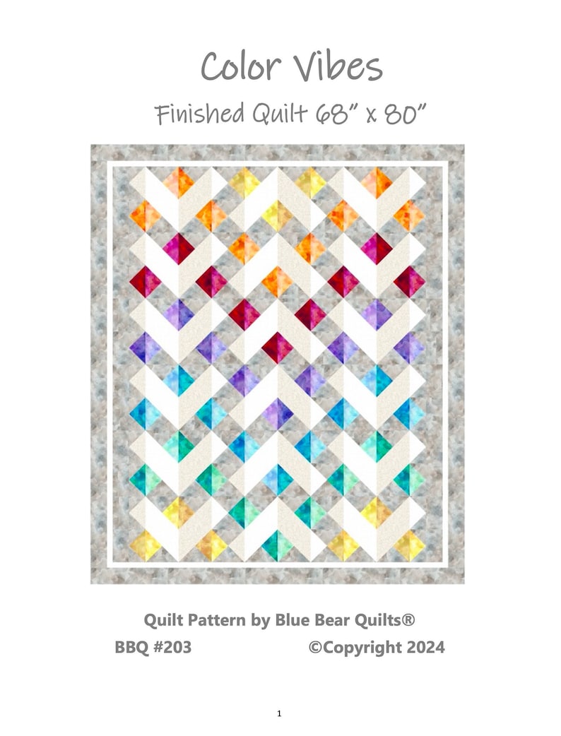 Color Vibes Quilt Pattern- Digital Download - Etsy