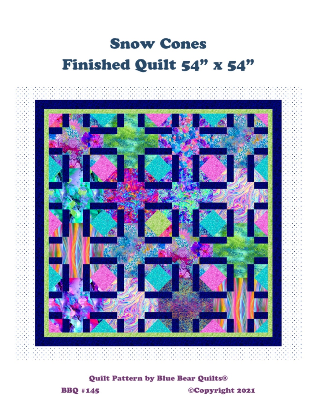 Snow Cones Quilt Pattern- Digital Download - Etsy