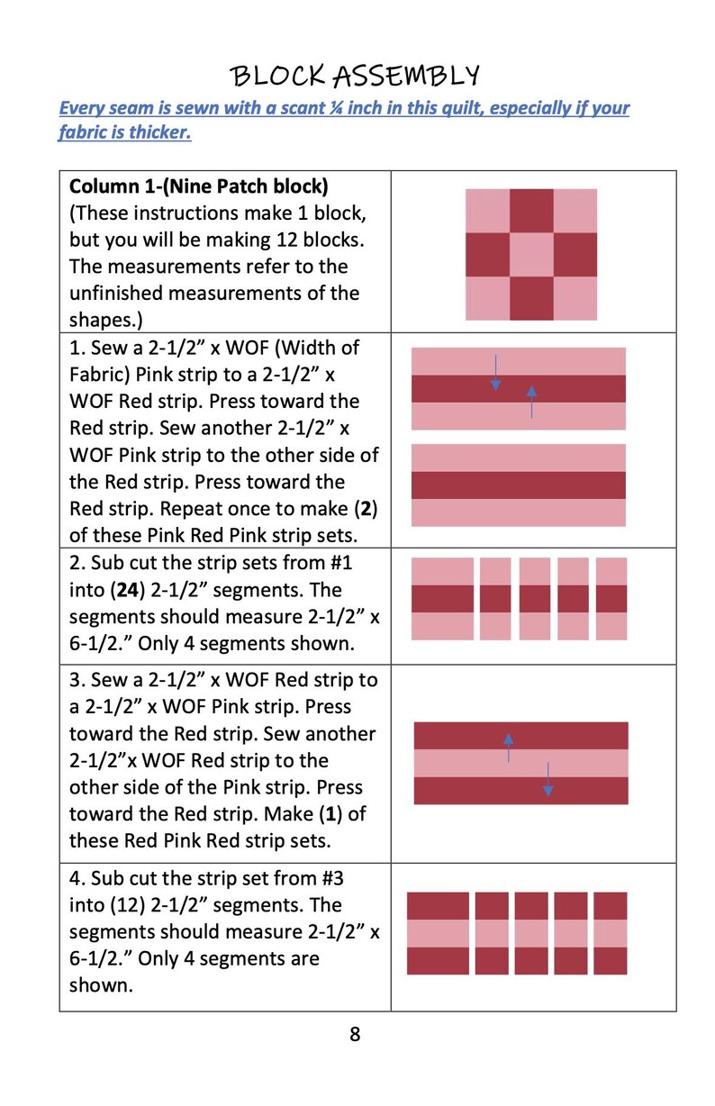 Colorful Columns Quilt Pattern- Digital Download - Etsy