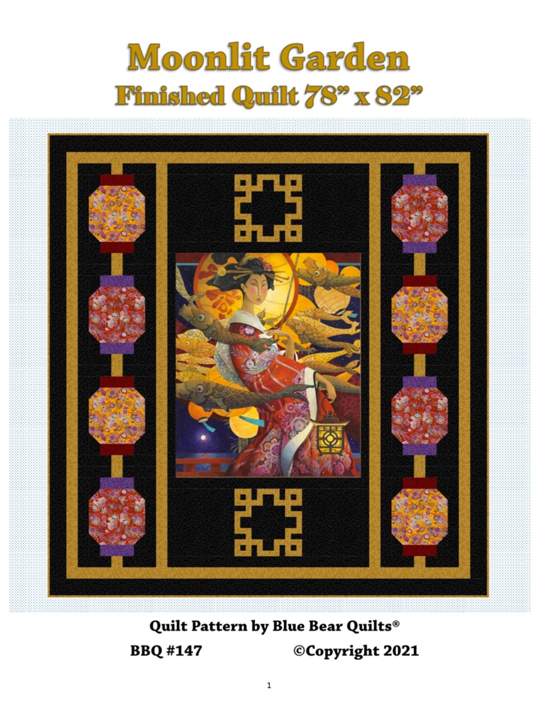Moonlit Garden Quilt Pattern- Digital Download - Etsy