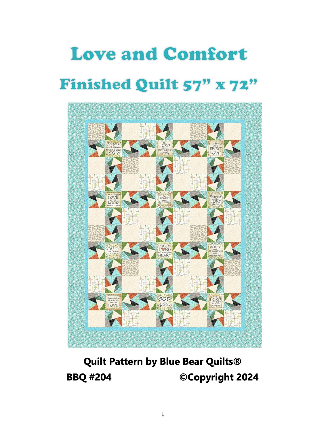 Love and Comfort Quilt Pattern- Digital Download - Etsy