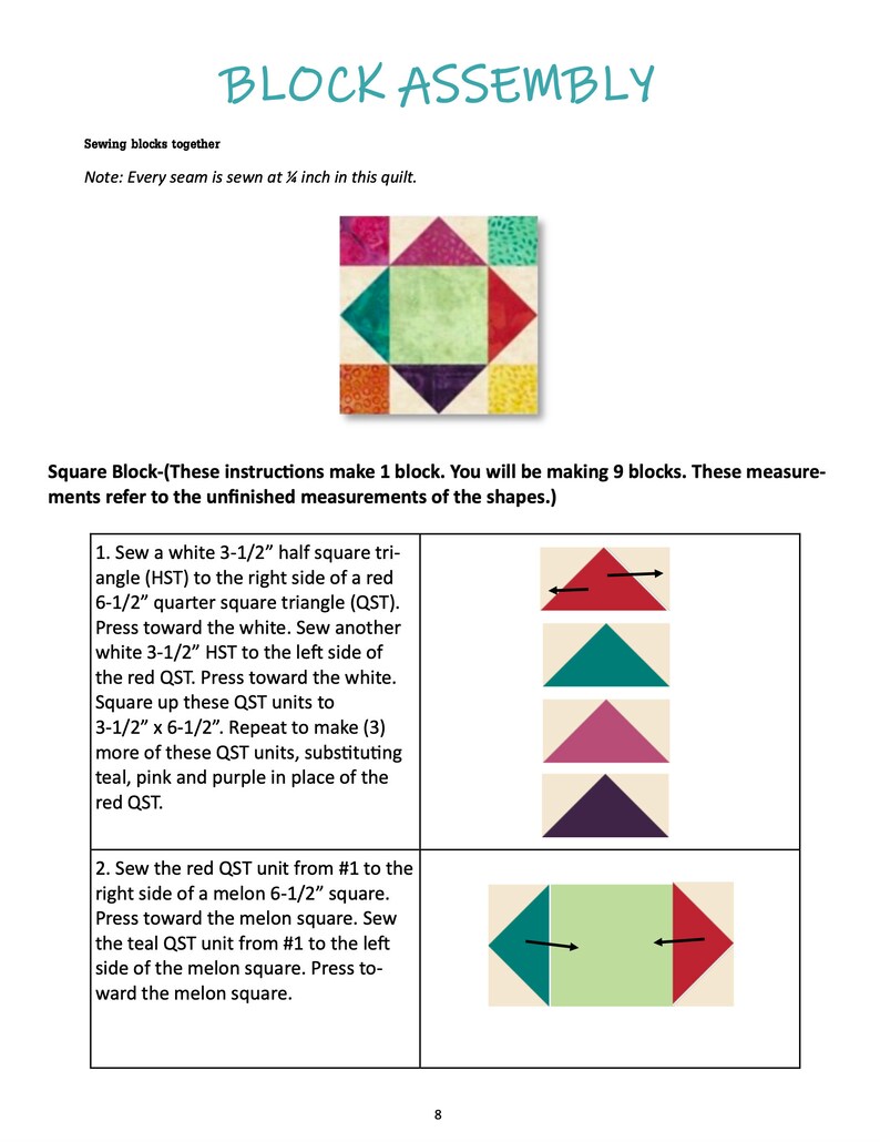 Modern Spin Quilt Pattern Digital Download - Etsy