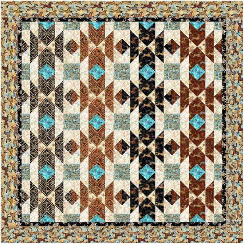 Southwest Flair Quilt Pattern- Digital Download - Etsy