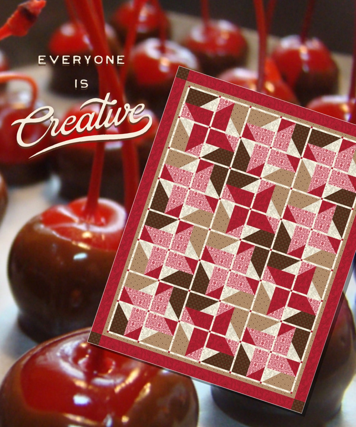 Box of Chocolate Covered Cherries Quilt Pattern Easy for Beginners Lap ...
